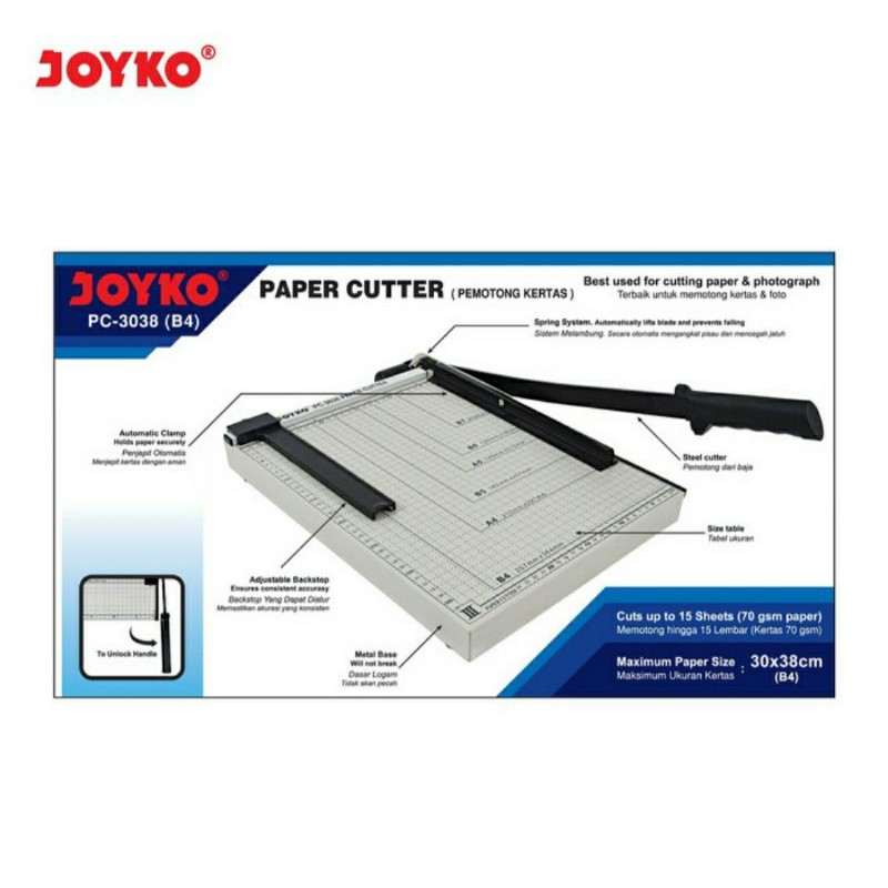 Jual Pemotong Kertas Paper Cutter Joyko B4 Pc 3038 F4 Pc 2638