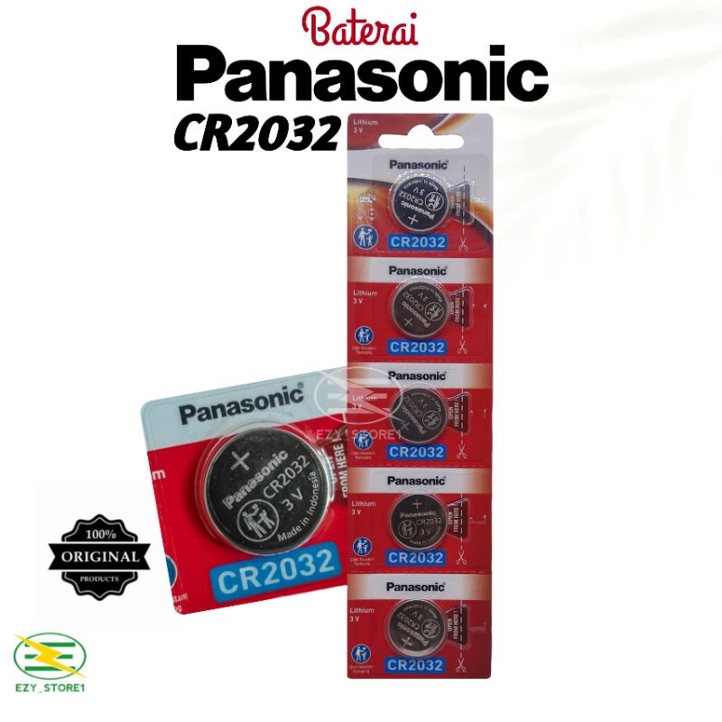 Jual Baterai Panasonic CR2032 Original Lithium Battery 3V Batrai CR 2032 | Shopee Indonesia