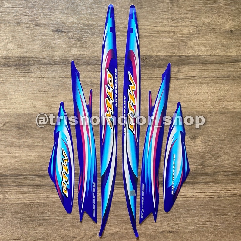 Jual STICKER STRIPING YAMAHA MIO CW SPORTY 2007 BIRU STIKER LIS LIST ...