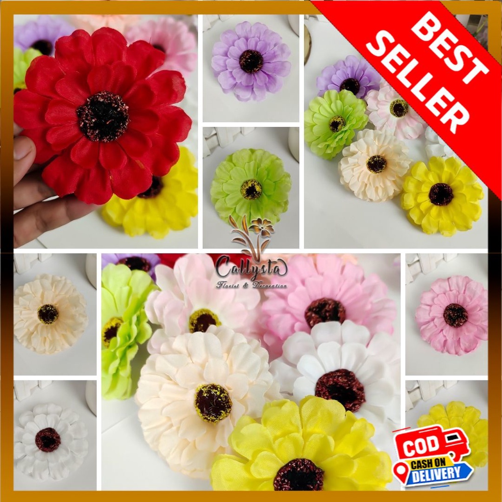 Jual Kuntuman Gerbera Kepala Bunga Tanpa Tangkai Isi 100 PCS - Kelopak ...