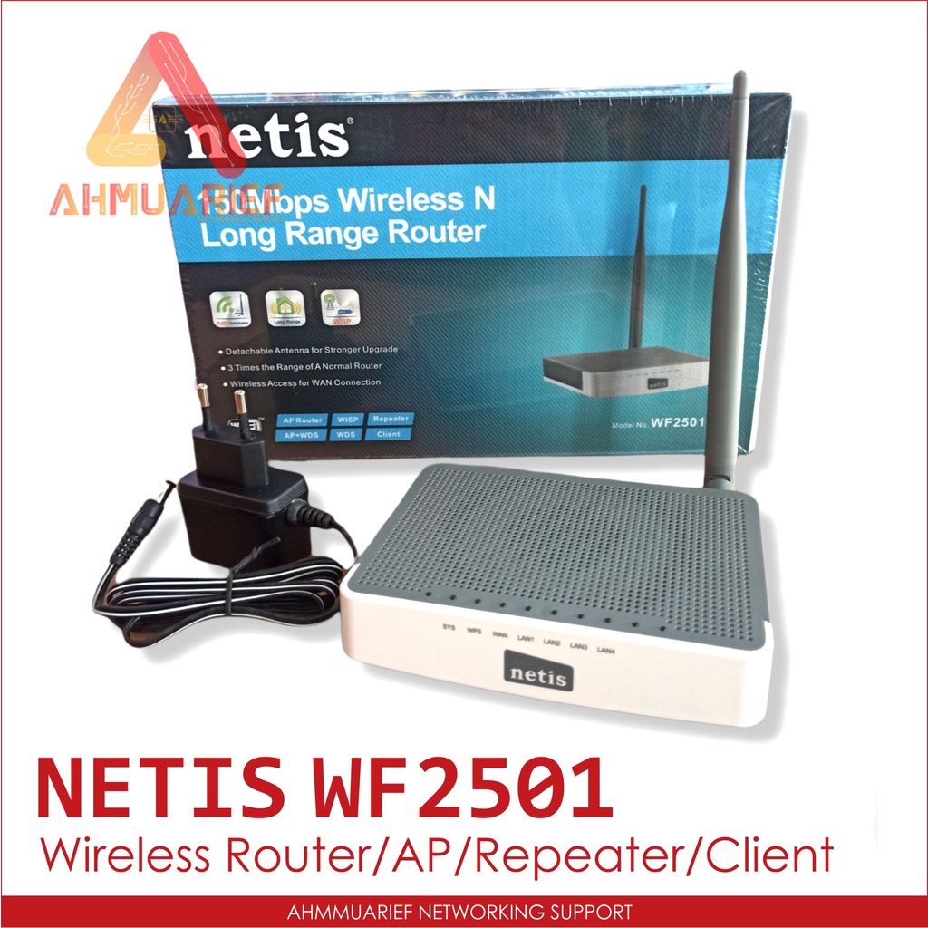 Jual NETIS WF2501 150MBPS WIRELESS ROUTER REPEATER CLIENT ACCESS POINT ...