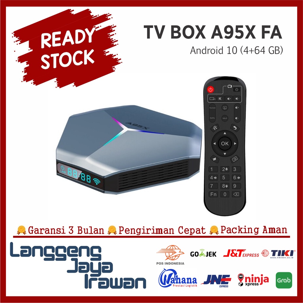 Jual A95X F4 TV Box 8K Android 10 Amlogic S905X4 4+64GB LED | Shopee ...
