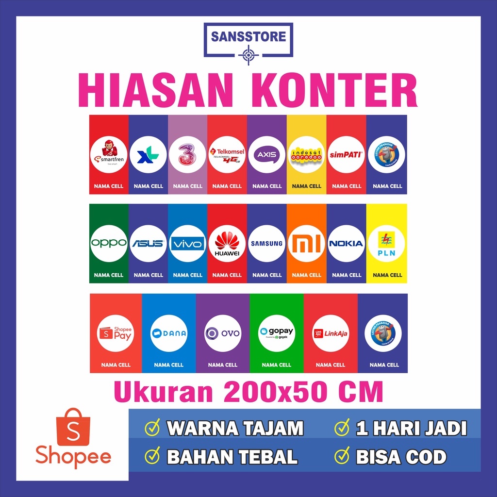 Jual CETAK BANNER HIASAN KONTER FLAG KONTER SPANDUK BALIHO BENNER BENER ...