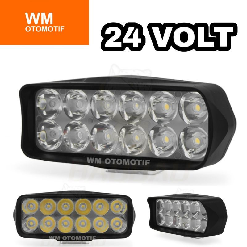 Jual Lampu Tembak 24 Volt LED CWL 12 Mata LASER CREE Truk Bus Canter ...