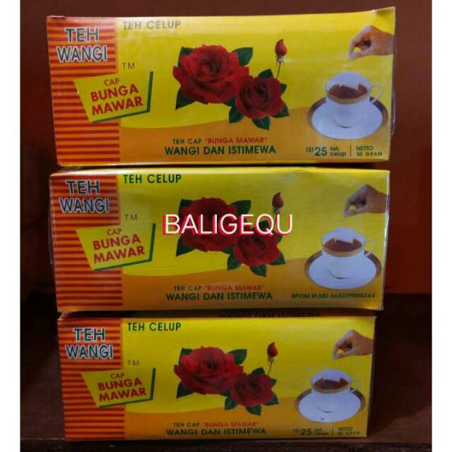 Jual Teh Celup cap Mawar / Bunga Mawar | Shopee Indonesia