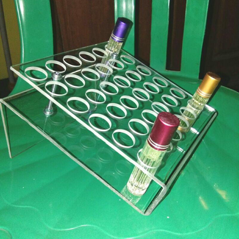 Jual Display parfum acrilik untuk botol roll on 4 ml model jungkit ...