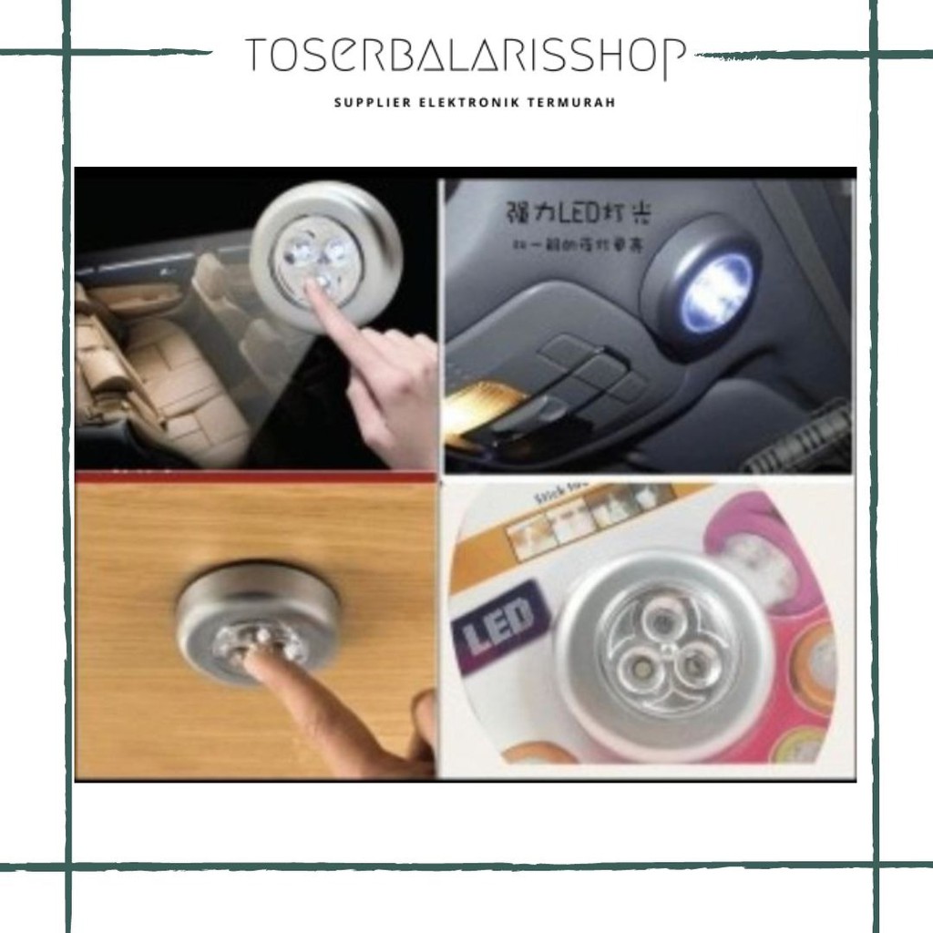 Jual LAMPU TEMPEL 3 LED / LAMPU TEMPEL LEMARI | Shopee Indonesia