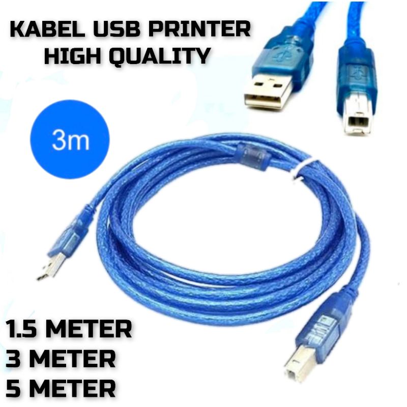 Kabel USB Printer Stabil & Tahan Lama