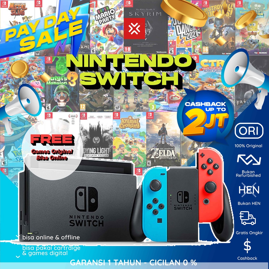 Jual PAKET LENGKAP ! NINTENDO Switch Lite V2 OLED Limited Bonus Banyak ...