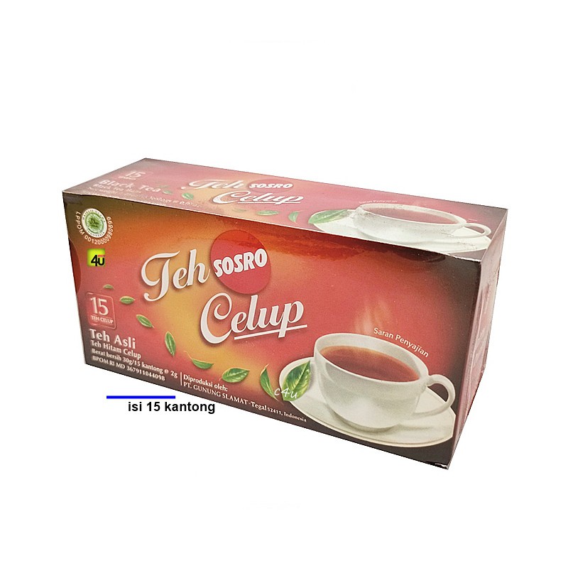 Jual BOX Teh Celup Sosro Teh Sosro Asli Isi 15 Kantong | Shopee Indonesia