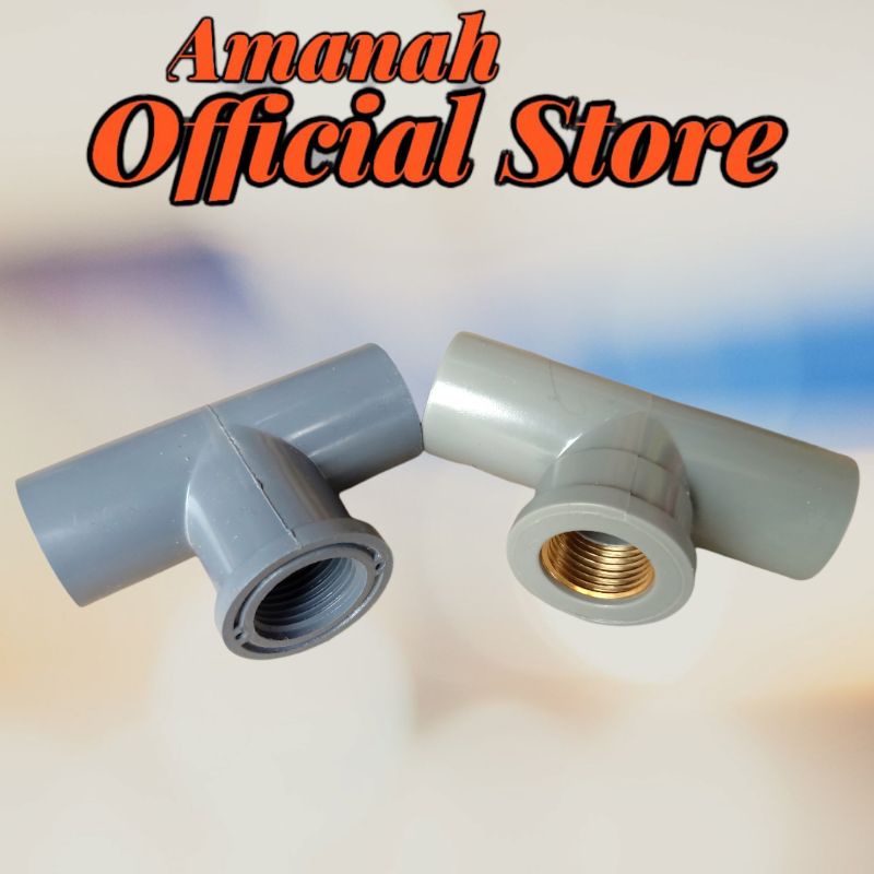 Jual Tee T Pipa 1/2 inch Drat kuningan T PIPA PVC 1/2 inch presisi 3/4 ...