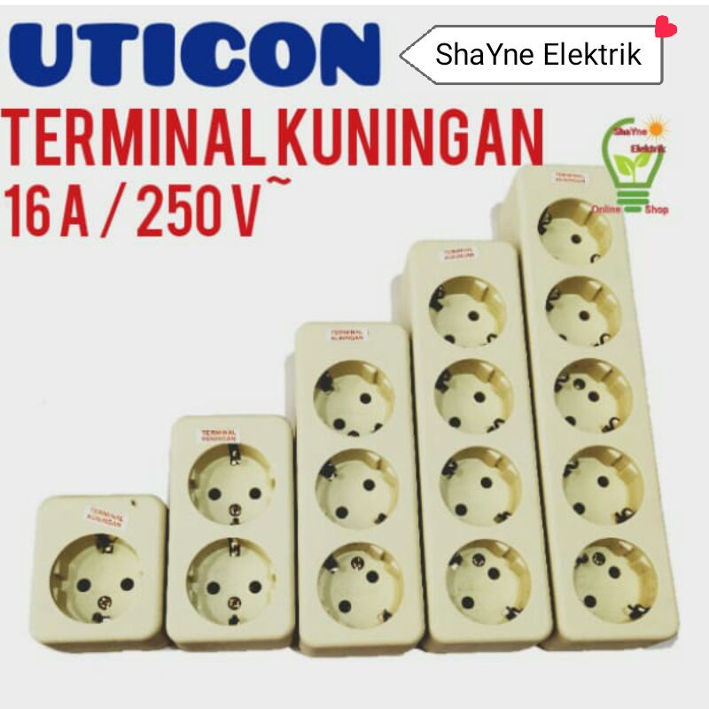 Jual Colokan Listrik / Terminal Kuningan 1 Lubang ST 128 UTICON ...