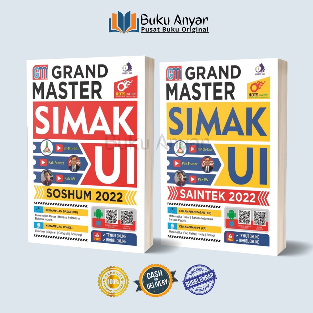 Jual Buku Grand Master Simak Ui Soshum Saintek 2022 Terbaru Shopee