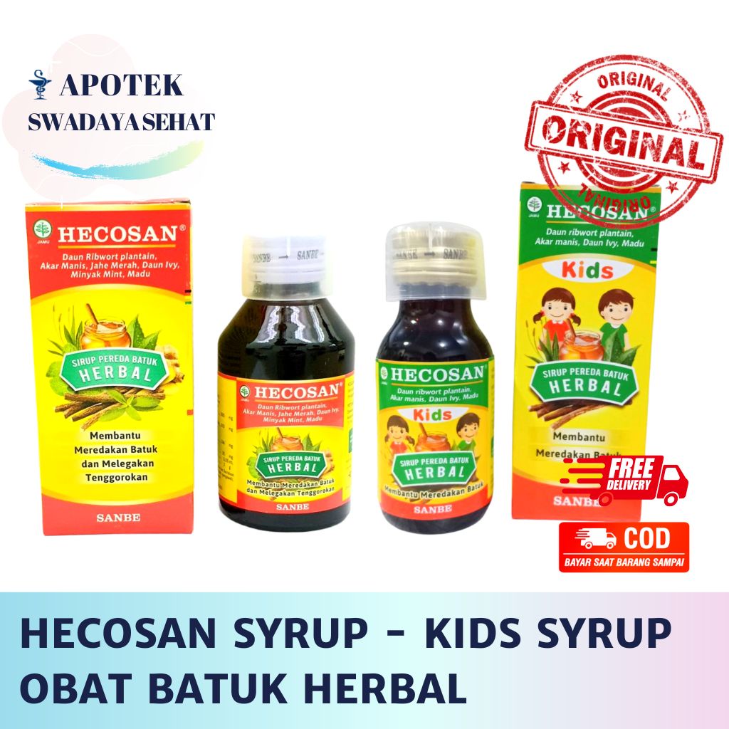 Jual HECOSAN SYRUP 120 ML - Kids Sirup 60Ml - Obat Batuk Herbal Sanbe ...