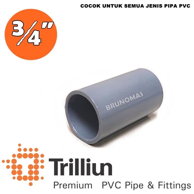 Jual Sock Sambungan Pipa Pvc Ukuran 3/4 inchi - Sok. socket Merk Trilliun | Shopee Indonesia