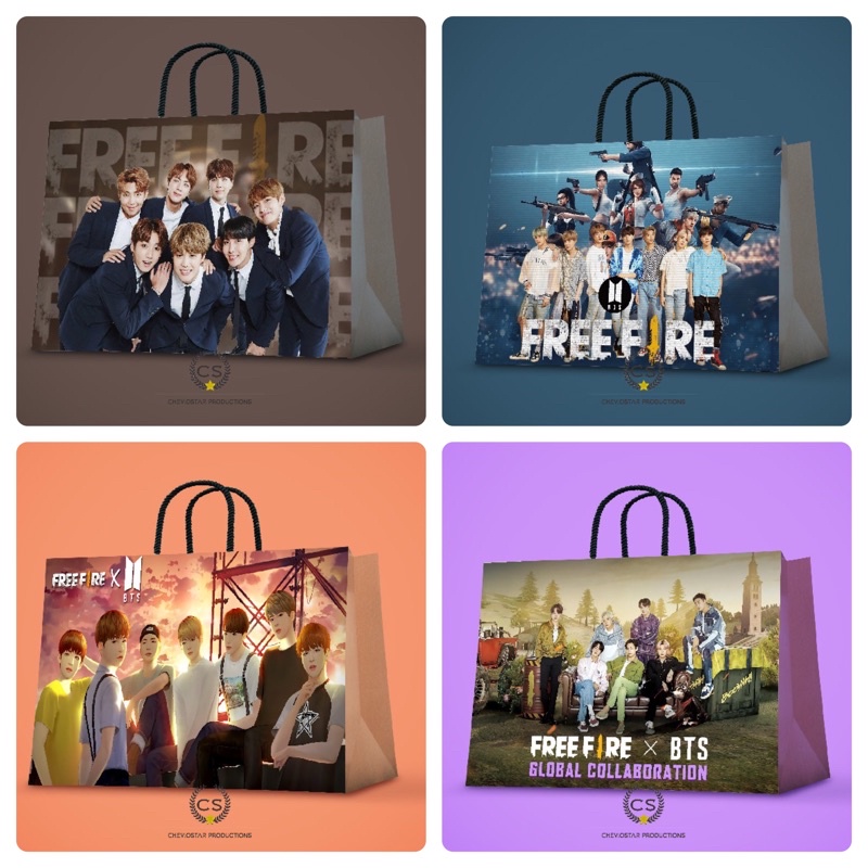 Jual Paper bag BTS Free Fire/ tas kado/tas kertas/goodie bag/Bts merch ...