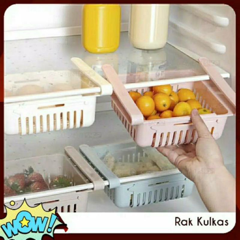Jual Rak Kulkas Organizer Sliding Rack Multifungsi | Shopee Indonesia