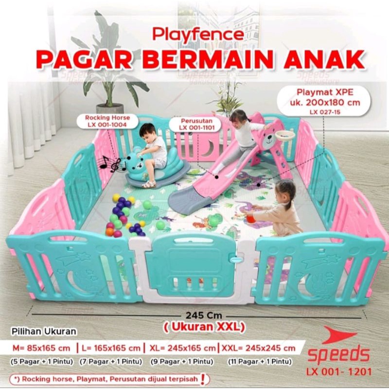 Jual SPEEDS Pagar Anak Bayi Set Pagar Mainan Anak Playpen Bayi Portable ...
