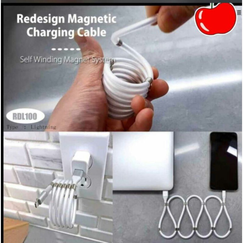 Jual Kabel Data Magnetic Fast Charging Micro USB iPhone Lightning Type ...