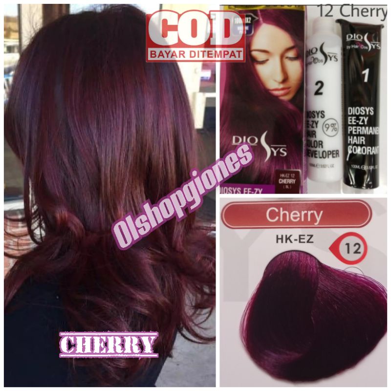 Jual Diosys Hair Color Cherry cheri cat rambut + oxydant developer 100ml | Shopee Indonesia