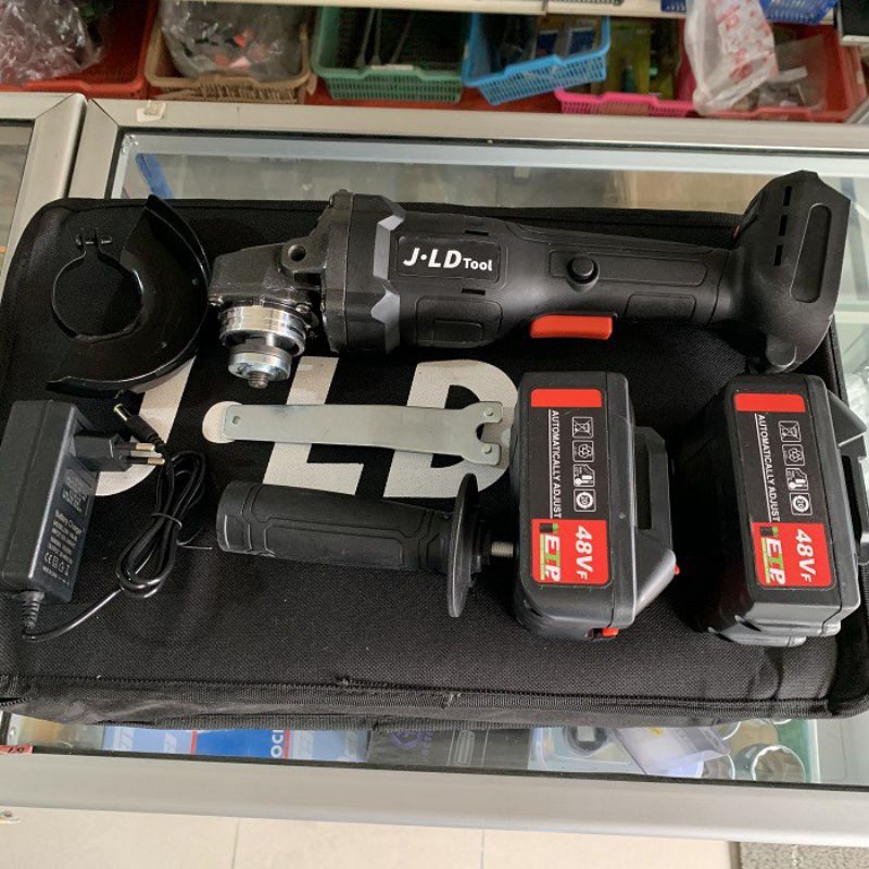 Jual Mesin Gerinda Baterai Cas Cordless Brushless Angle Grinder JLD ...