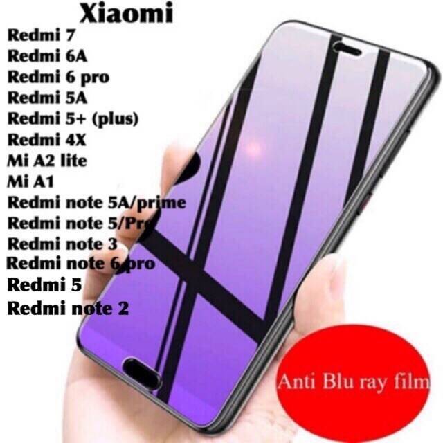 Jual Tempered glass anti blue light xiaomi redmi 4x 5a 6 pro 5 6A plus 7 4 mi A1 A2 lite note 3 ...