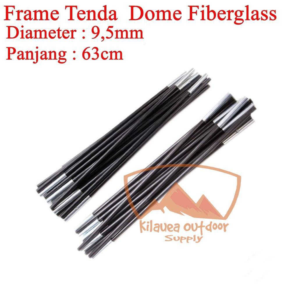 Jual Frame Tenda Dome Fiberglass Diameter 9.5mm Panjang 63cm - Frame ...
