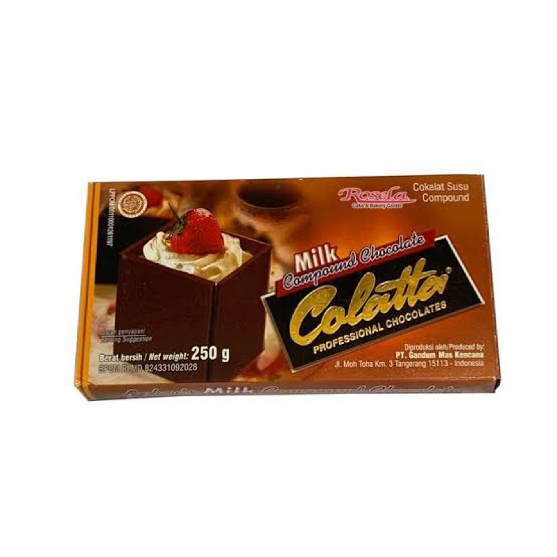 Jual Coklat Batangan Compound Collata Dark, White, Milk, Strawberry ...