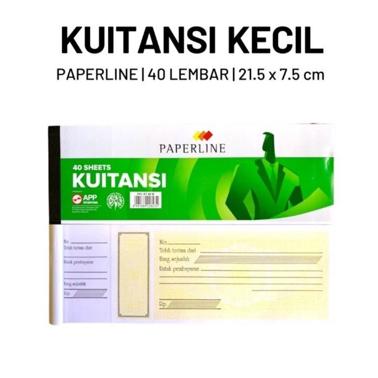 Jual PAPERLINE - Buku Kwitansi Kecil PPL KT 40M (1 buku / 40 lbr) | Shopee Indonesia
