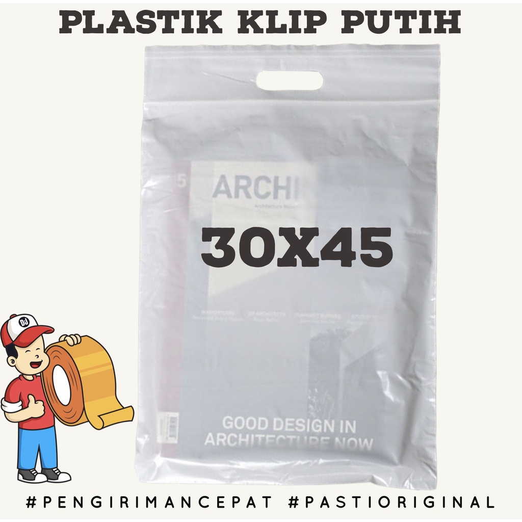 Jual Plastik Klip Plong Putih 30x45 38 7 Klip Ziplock Pond Per 1 Pack