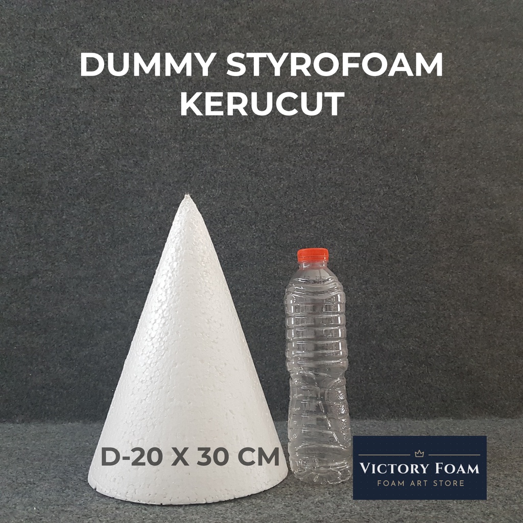 Jual Dummy Styrofoam Kerucut D. 20cm x T. 30cm | Shopee Indonesia