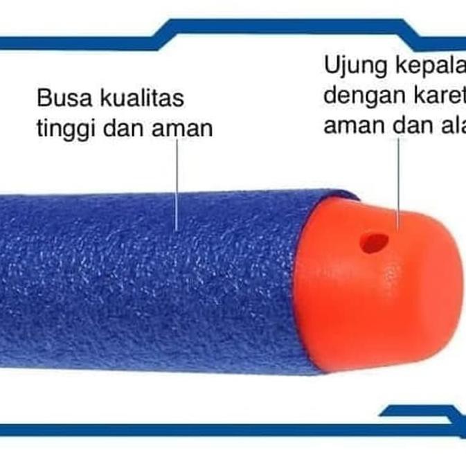 Jual iQ3Code Peluru NERF / NERF Dart / Isi Refill Biru Blue Mainan Anak ...