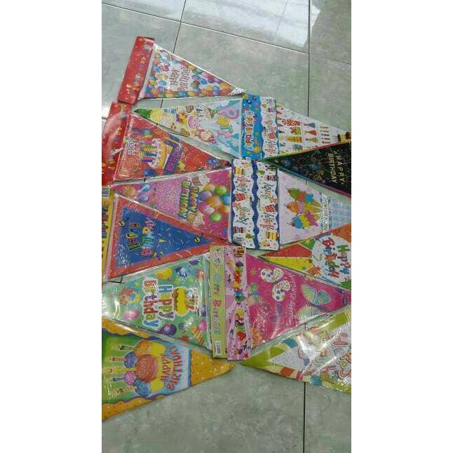 Jual Perlengkapan Ulang Tahun / Bunting Flag / Bendera Ultah -Ultah ...