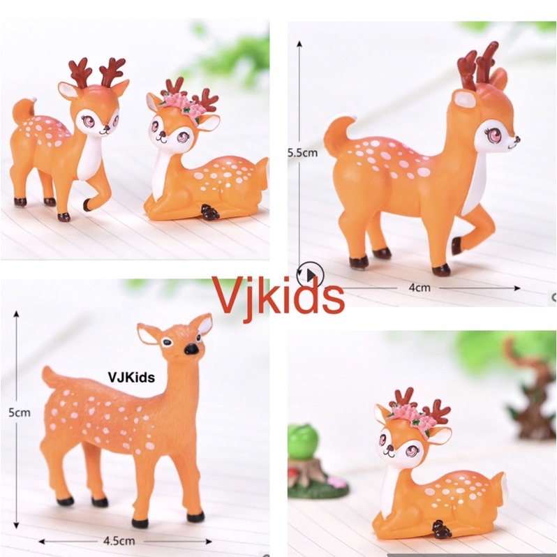 Jual miniatur mainan karet rusa utk bermain sensory anak, pajangan ...