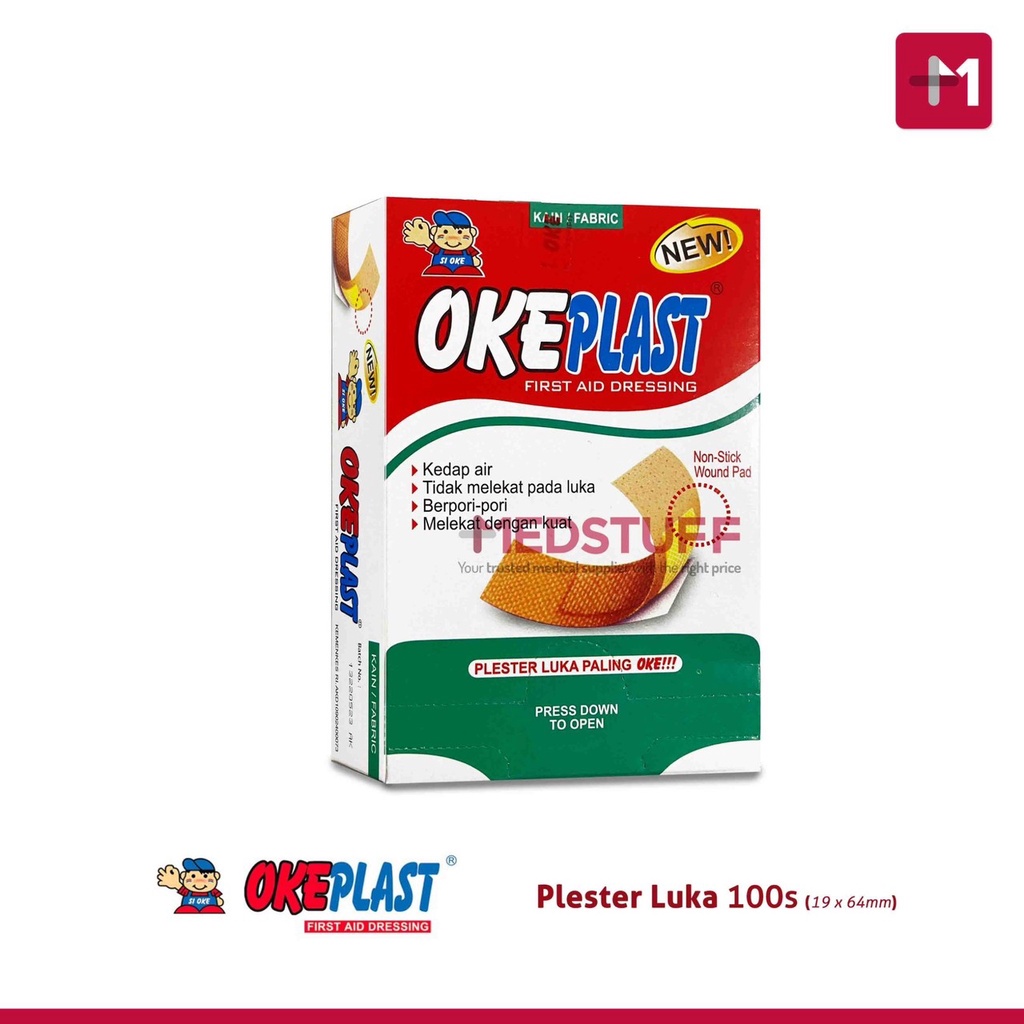 Jual Okeplast Plester Luka isi 100s Plester Kain Elastis Okeplast ...