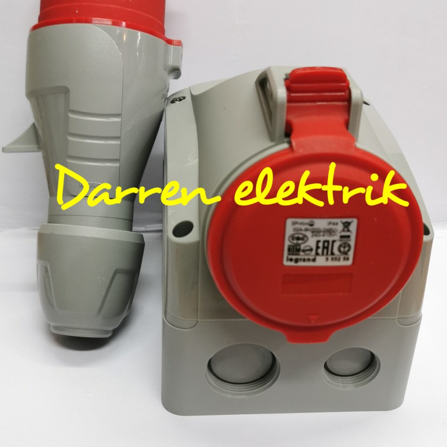 Jual socket dan plug surface mounting legrand 5pin 32amper | Shopee ...