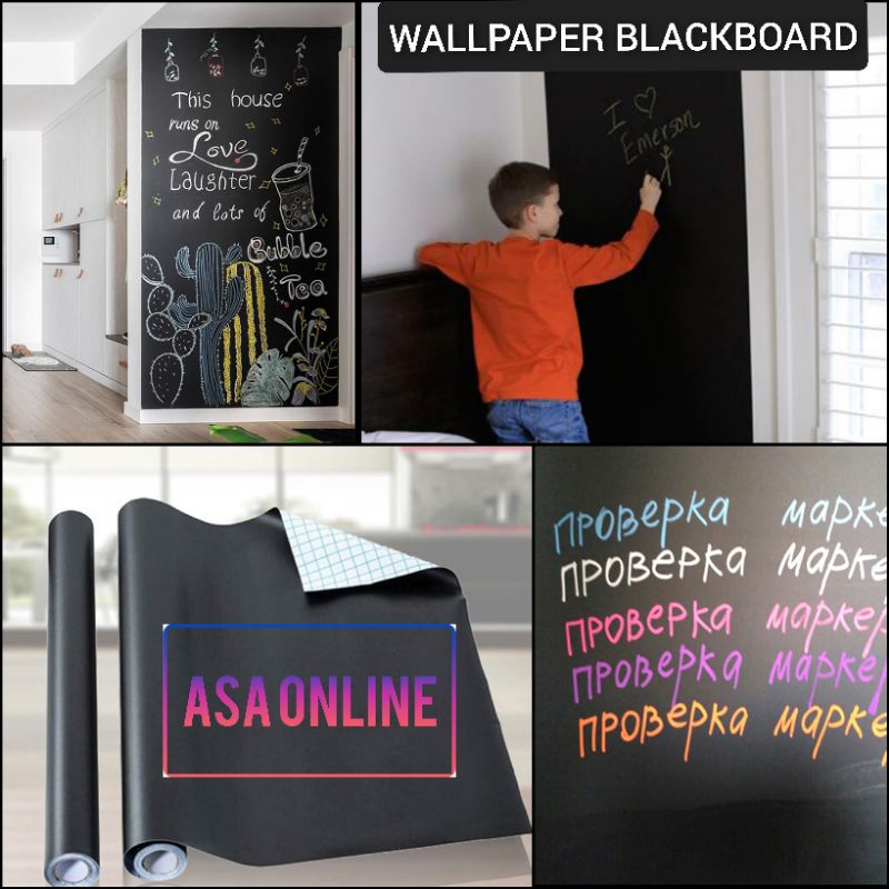 Jual Papan Tulis Stiker Wallpaper Sticker Papan Tulis Anak Blackboard ...