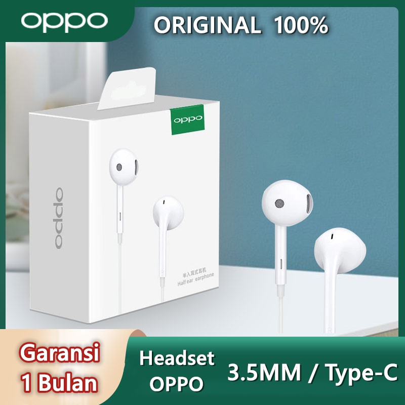 Jual Oppo Headset MH135 Type-c / 3.5MM Ori Earphone Stereo Bass ...