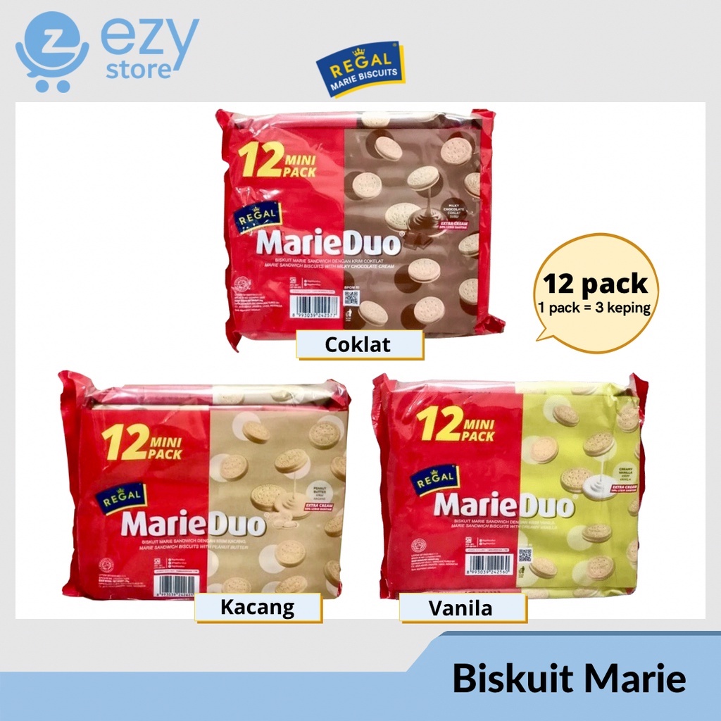 Jual Regal Marie Duo 20 gram isi 12 / Biskuit Regal / Biskuit Marie ...