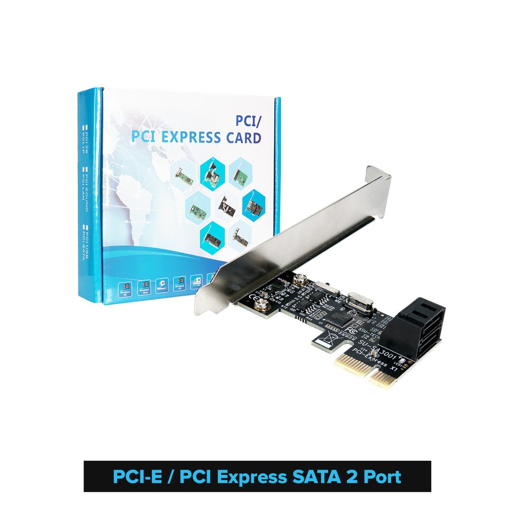 Jual PCI Express x1 Sata 3.0 2 Port 6Gbps asmedia - Pci-e expansion ...