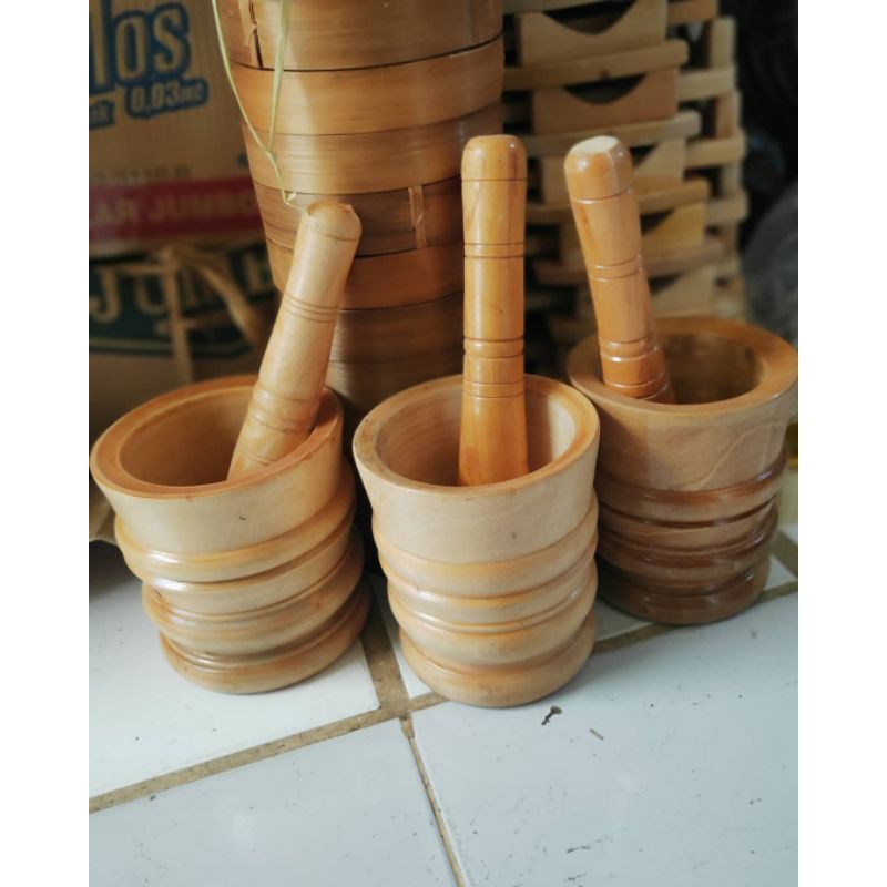 Jual LUMPANG KAYU BESAR ALAT PENUMBUK / LUMPANG KAYU DAN ALU / lumpang ...