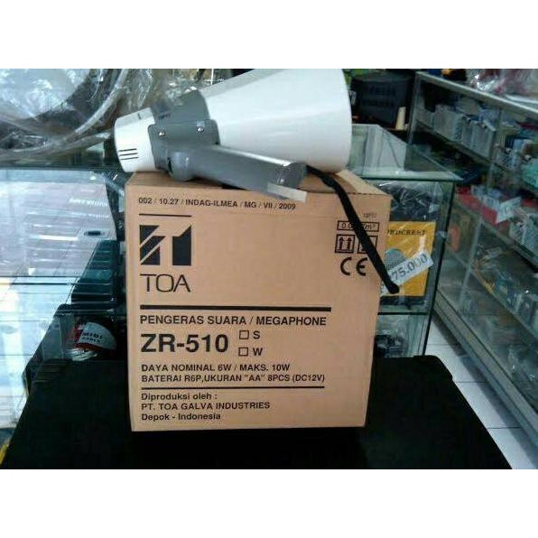 Jual Megaphone TOA ZR-510 ZR510 ZR 510 Pengeras Suara |100 % ...