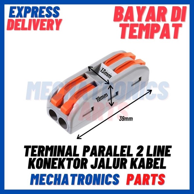 Jual TERMINAL WAGO PARALEL 2 LINE KONEKTOR JALUR KABEL SAMBUNGAN ...