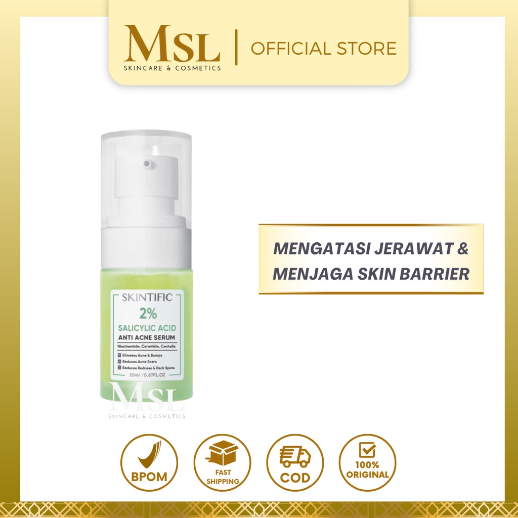 Jual MSL - SKINTIFIC 2% Salicylic Acid (BHA) Anti Acne Serum Original ...