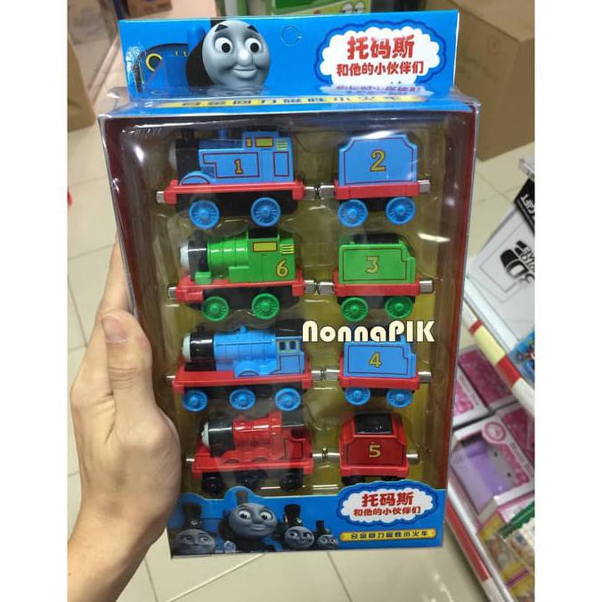 Jual MAINAN DIE CAST THOMAS AND FRIENDS BESI MAGNET ISI 8 PCS 4 buah ...