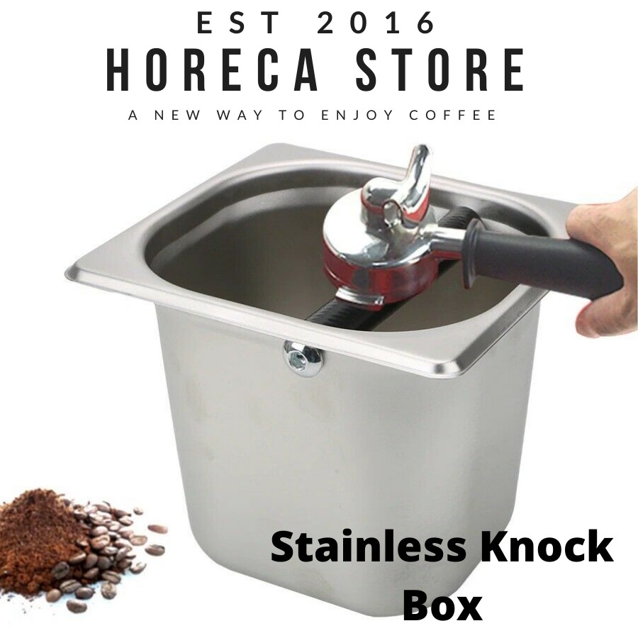 Jual Knock Box Stainless Steel Solid / Waste Espresso Box / Coffee Bin ...