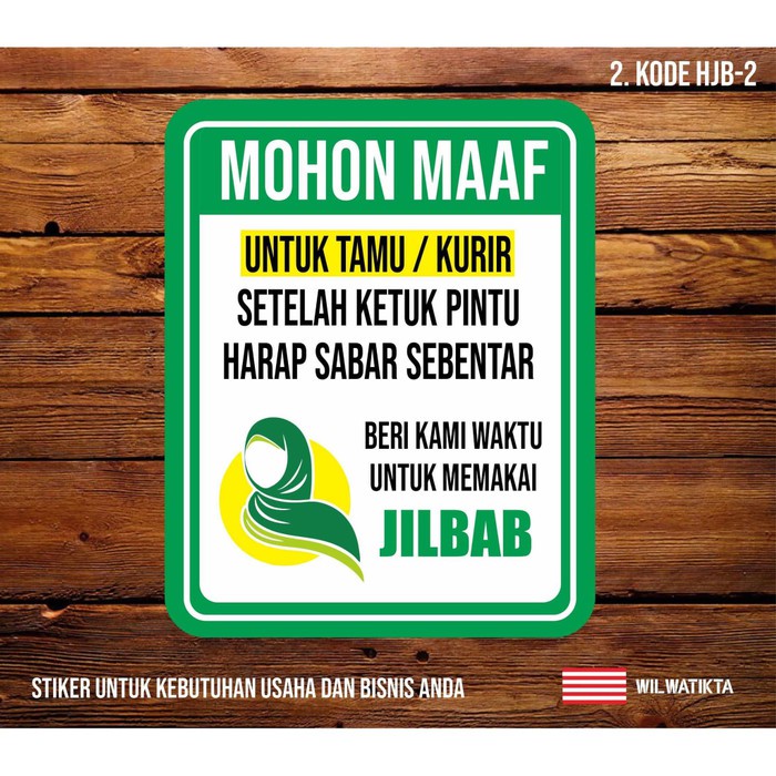 Jual Sticker Mohon Maaf Beri Kami waktu Pake Jilbab Dulu | Shopee Indonesia