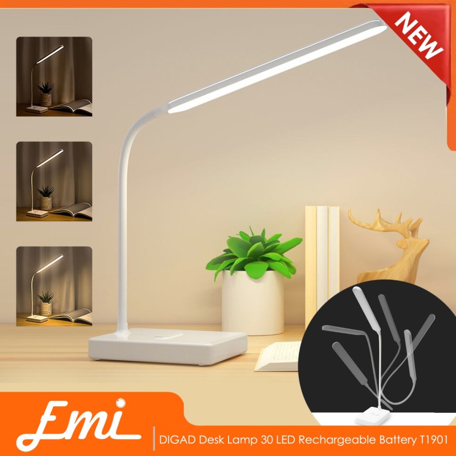 Jual Lampu Meja Belajar Desk Lamp 30 LED Rechargeable Battery | Shopee ...