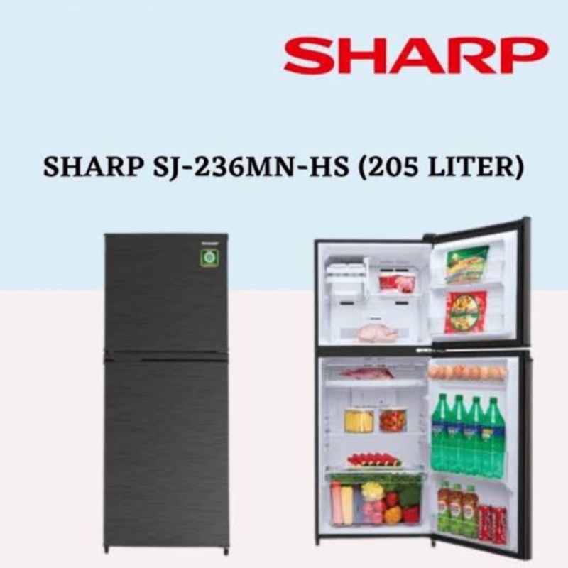 Jual KULKAS SHARP SJ 236MN HS 2 Pintu 205 Liter PROMO MURAH | Shopee ...