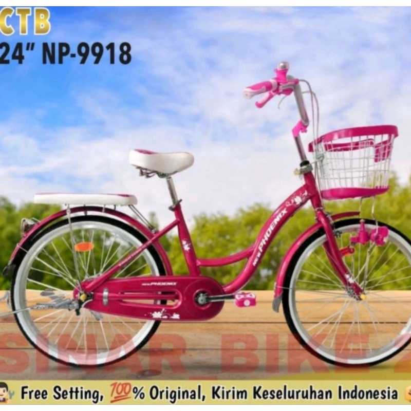Jual SEPEDA MINI KERANJANG NEW PHOENIX 24 INCH | Shopee Indonesia